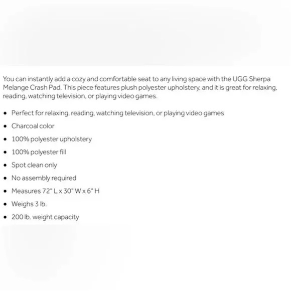 UGG | Other | Ugg Corey Crash Pad | Poshmark